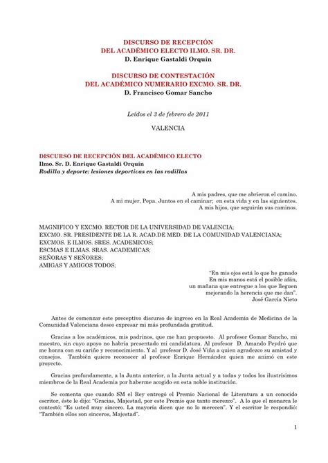 PDF DISCURSO DE RECEPCIÓN DEL ACADÉMICO ELECTO ILMO SR INGRESO