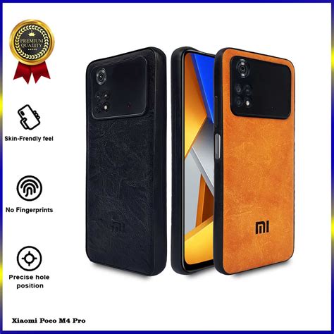 Jual Softcase Leather PREMIUM Case Xiaomi Poco M4 Pro Casing
