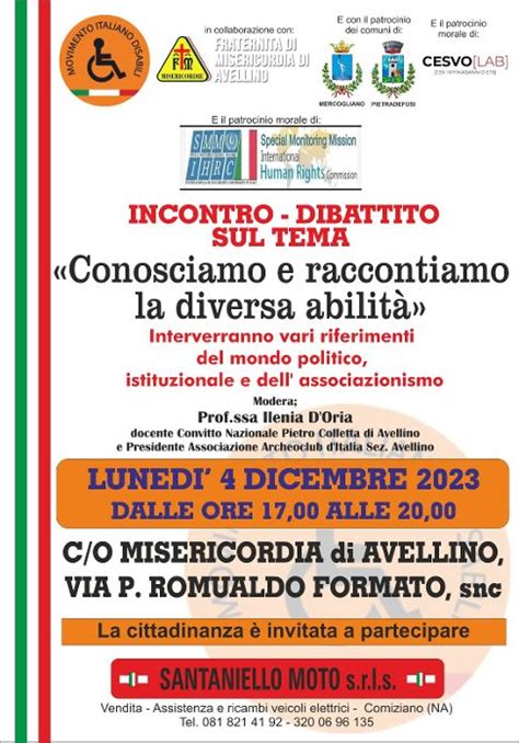 GIORNATA INTERNAZIONALE DELLA DISABILITÀ Lunedì 4 dicembre confronto