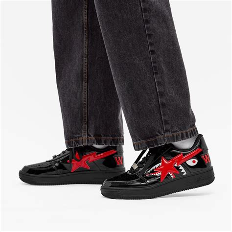 A Bathing Ape Shark Bape Sta Low M1 Black END ES