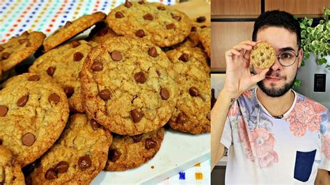 A MELHOR RECEITA DE COOKIES GOTAS DE CHOCOLATE SUPER FÁCIL E