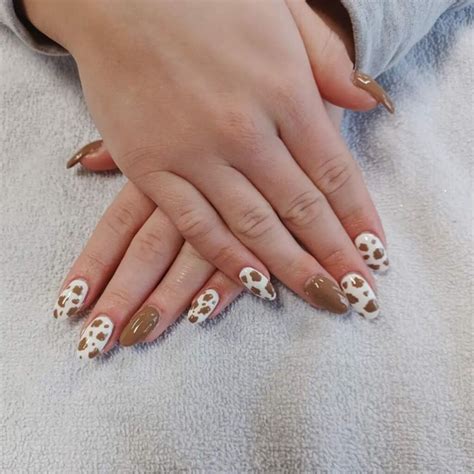 Brown Cow Print Nails Wild Manicure Ideas To Try Nail Designs Daily
