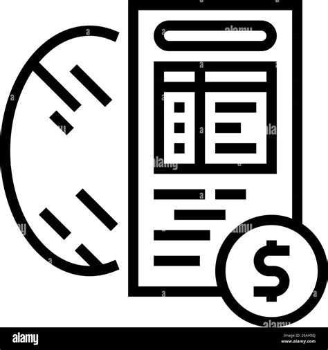 C Lculo De Costes Imagen Vectorial De Icono De L Nea De Precio