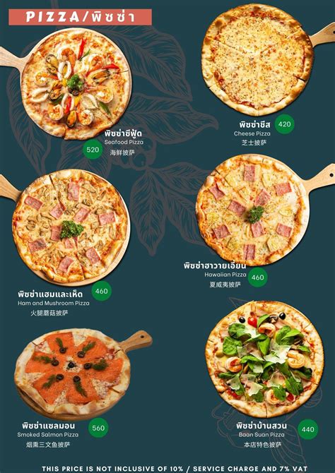 Menu At Baan Suan Sathon Cafe Bangkok
