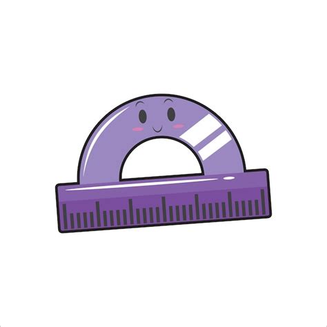 Ilustración de vector de dibujos animados de regla Vector Premium