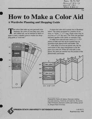 Fillable Online Ir Library Oregonstate How To Make A Color Aid Fax