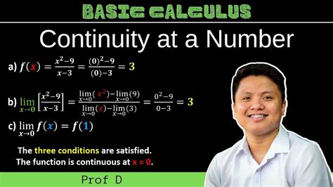 continuity at a number continuous functions basic calculus youtube
