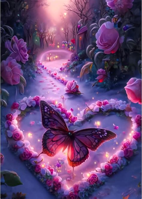 AIRDEA 5D Butterfly Diamond Painting Kits For Adults Beginners Round