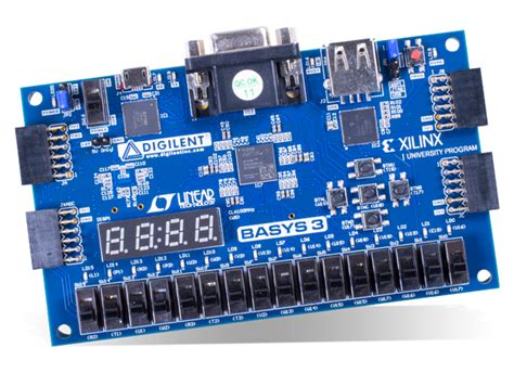 basys3 artix 7 fpga development board digilent mouser