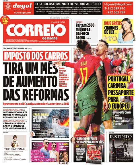 Capa Correio Da Manh Outubro Capasjornais Pt