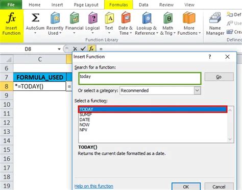 HOY en excel Fórmula Ejemplos Cómo usar la función HOY