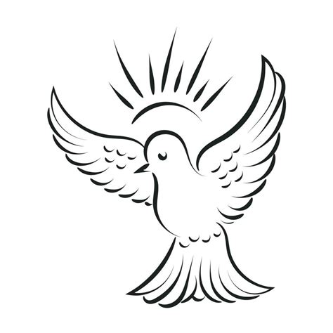 Pentecost Sunday Dove Logo Vector Illustration Vector Art At