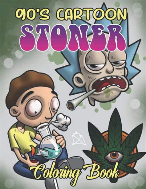Buy 90 S Cartoon Stoner Coloring Book For Adults Trippy Coloring Book