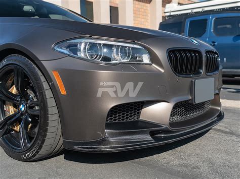 RW Carbon 2011 2017 BMW M5 F10 3D Style Carbon Fiber Front Lip