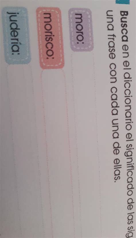 Busca En El Diccionario El Significado De Las Siguientes Palabras Y