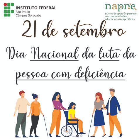 De Setembro Dia Nacional De Luta Da Pessoa Defici Ncia