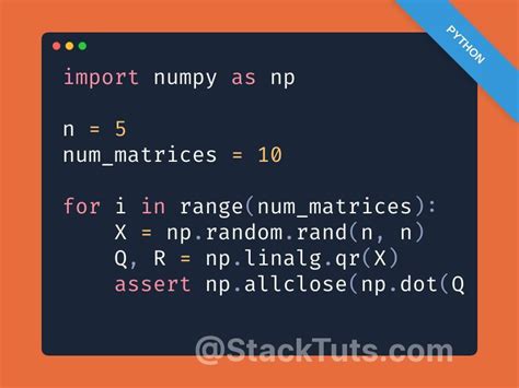 how to create random orthonormal matrix in python numpy stacktuts