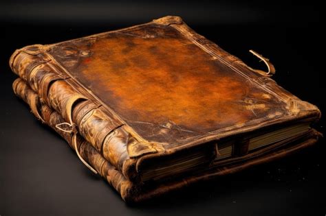 Premium AI Image Antique Leather Book