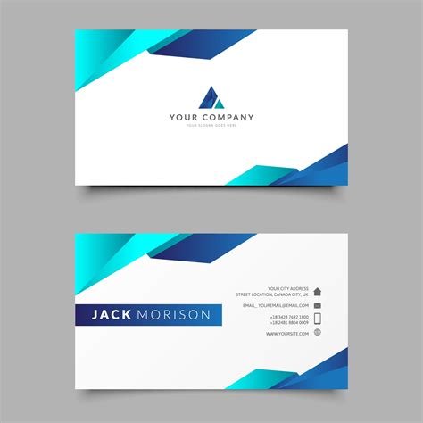 Plantilla de diseño de tarjeta de visita de empresa azul Diseños de