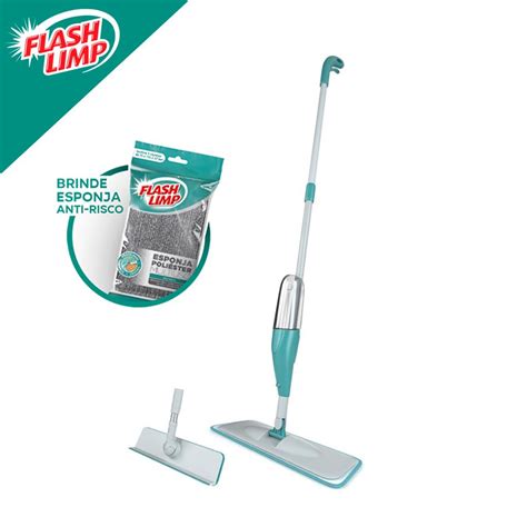 Mop Spray 2 Em 1 Vassoura Rodo Magico Esponja Poliester Flash Limp