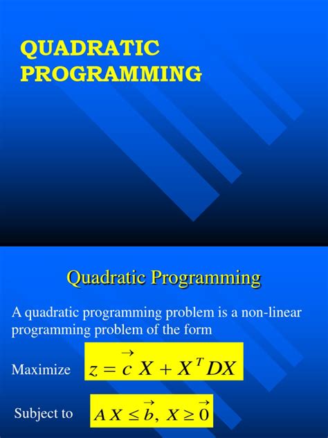l32 quadratic programming modified simplex algorithm pdf systems analysis mathematical