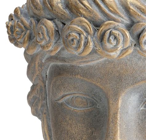 Ghiveci Decorativ Greek Statueta Auriu Antichizat 33cm Azay Design