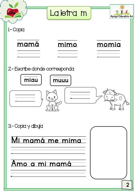 Oraciones Con La Letra M