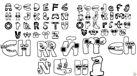 Alphabet Lore Coloring Page And Learning Combined Coloring Home