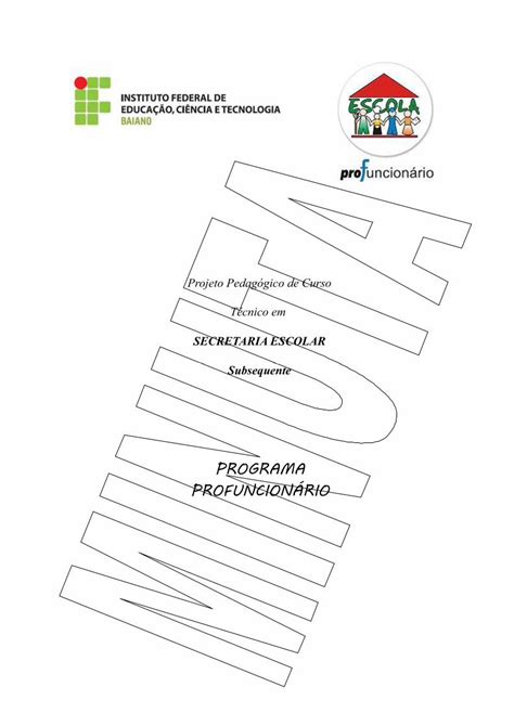 PDF PPPC Secretaria Escolar Profuncionario Ead IF Baiano 1