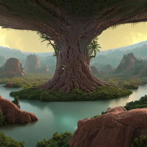 Hyper Realistic K Landscape On Alien Planet Oasis Openart