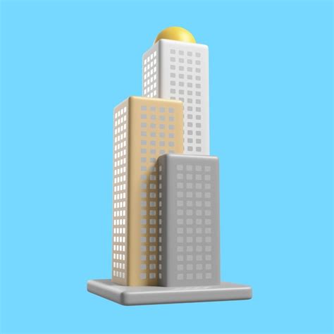 Icono 3d Para El Famoso Punto De Referencia De La Ciudad Archivo PSD