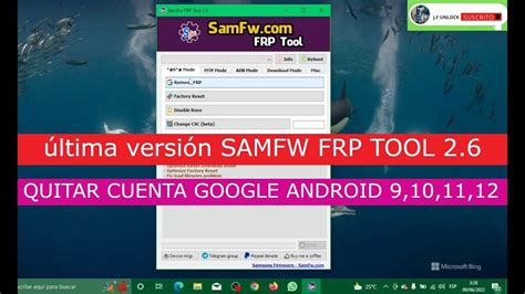 HERRAMIENTA SAMFW Frp Tools Quita FRP FÁCIL en ANDROID