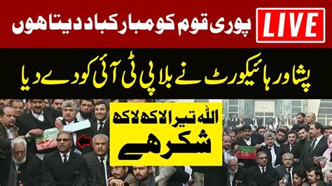LIVE Lawyers PTI Outside Peshawar High Court Announces Verdict