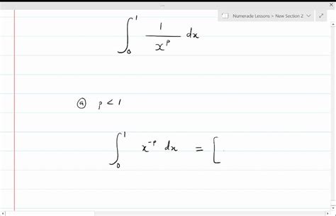 Solved Find The Values Of P For Which The Integral Converges And
