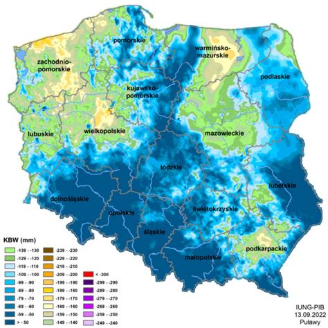 Susza utrzymuje się jeszcze w 8 województwach oraz w 8 uprawach