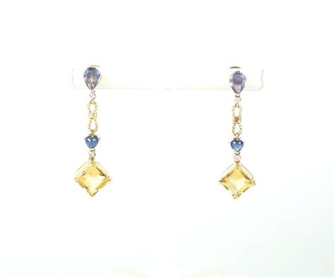 Boucles D Oreilles Pendantes En Or De Tons K Oo Orn Es