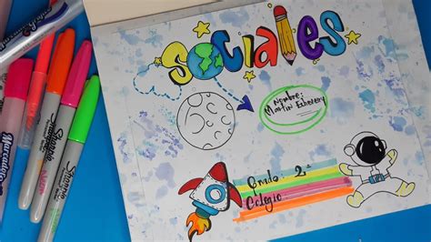 Cómo marcar tu cuaderno de Sociales Con molde YouTube