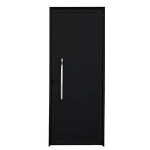 Porta Lambril de Giro Alumínio Pintado Preto Puxador Lado Direito 2