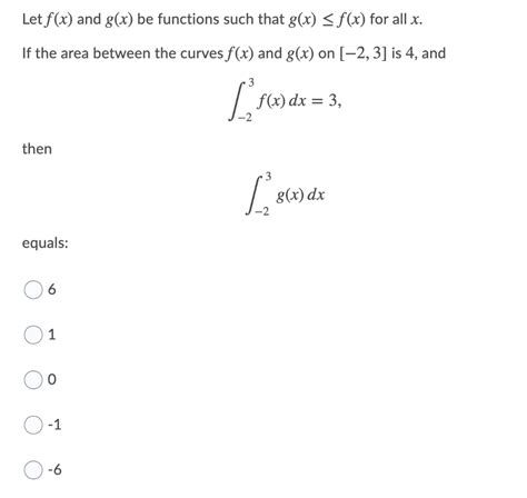 solved let f x and g x be functions such that g x f x