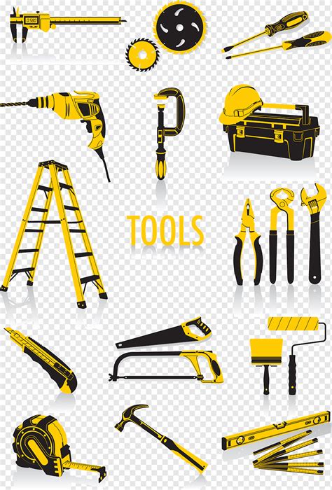 Herramientas de construcción amarillas png PNGWing