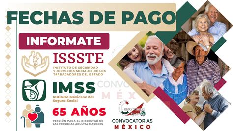 FECHAS DE PAGO Para adultos mayores beneficiarios de Pensión IMSS