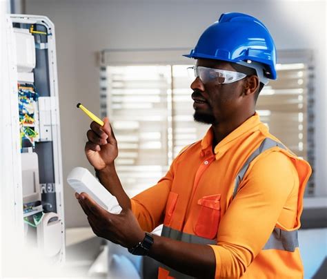 Engenheiro Eletricista Instalando Ou Configurando Casa Inteligente