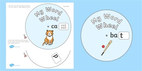 CVC Word Wheels Final Sounds Teacher Made