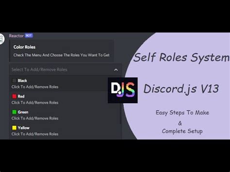 MultiGuild Select Menu Self Role System Discord Js V13 With Source Code