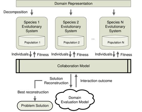 architecture of cooperative coevolution the solid line of the domain download scientific