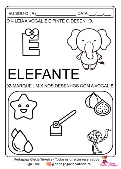 ATIVIDADE PRONTA LETRA VOGAIS E CONSOANTES A Arte De Ensinar