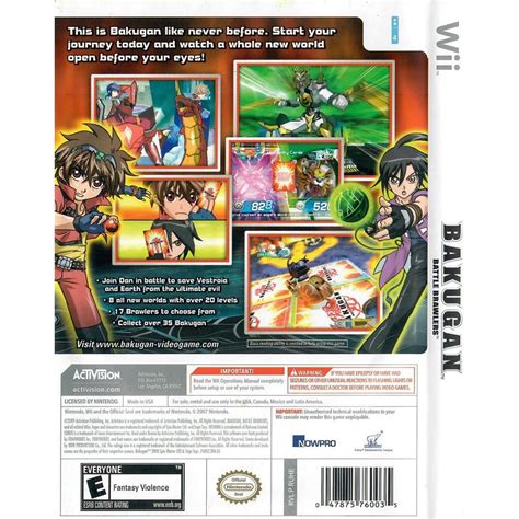 Bakugan Battle Brawlers Nintendo Wii 3 Detalhe Jogo Mídia