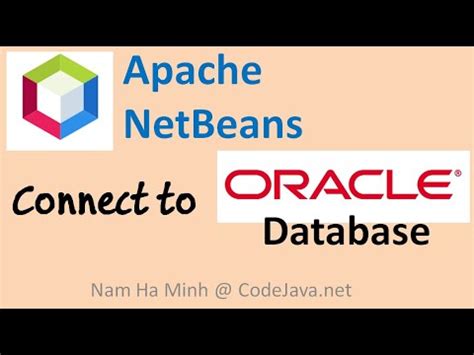 How To Connect To Oracle Database In Netbeans Ide Youtube