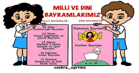 Milli ve Dini Bayramlarımız Etkinliği 1 Meb Ders