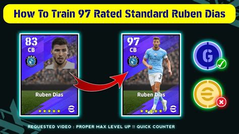 97 Rated Standard RUBEN DIAS Max Training Tutorial In EFootball 2023